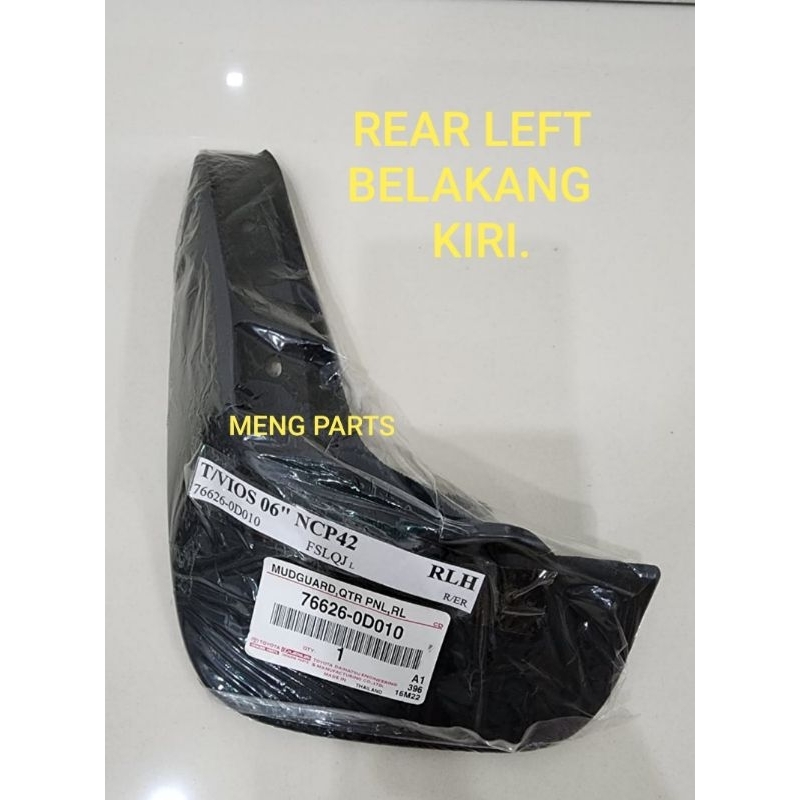 ORIGINAL TOYOTA VIOS NCP42 2003Y-2007Y FRONT MUDFLAP & REAR MUDFLAP ...