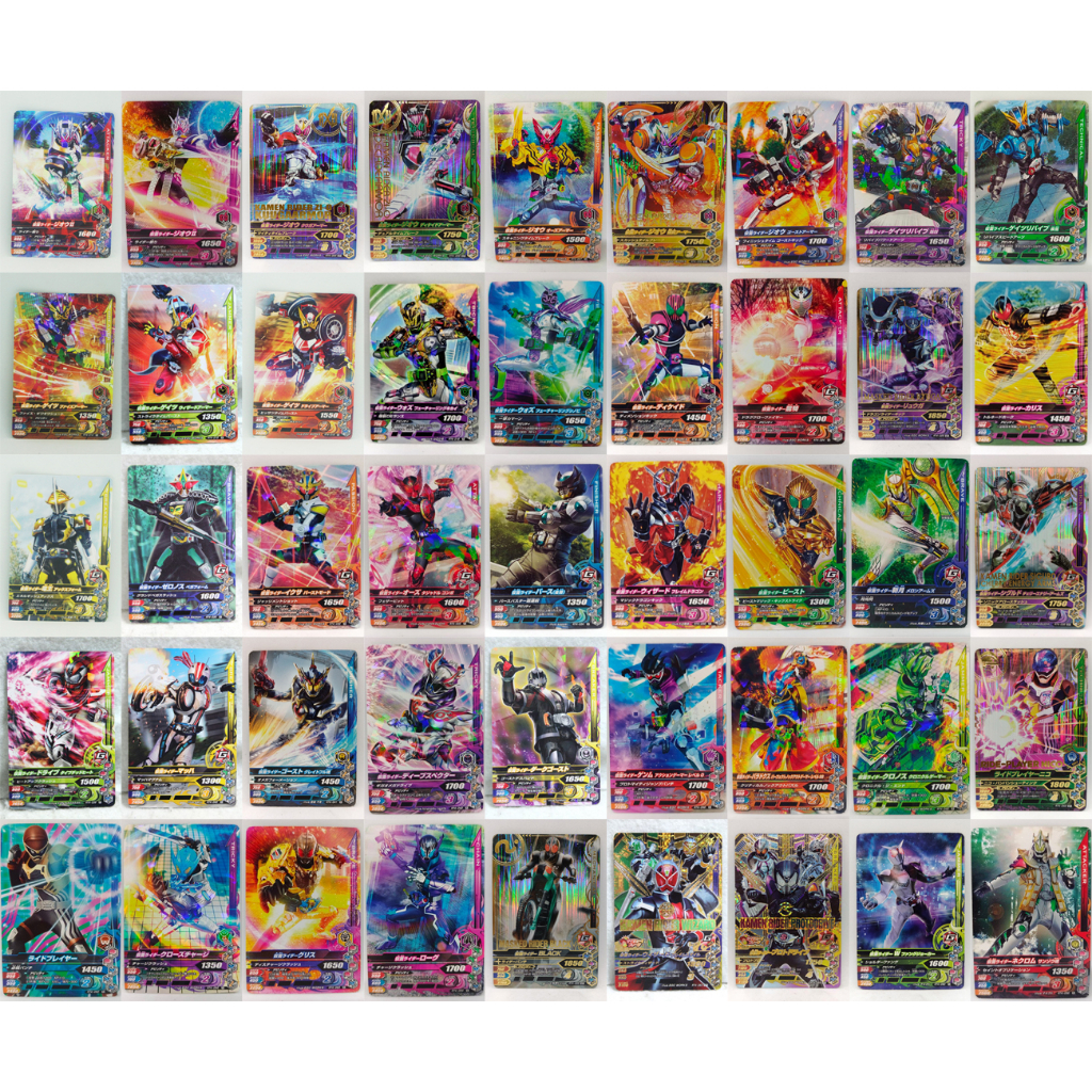 Ganbarizing Cards version RT4 Kamen Rider Zi-O / Ryuki / Den-O / OOO / Wizard / Gaim / Drive ...