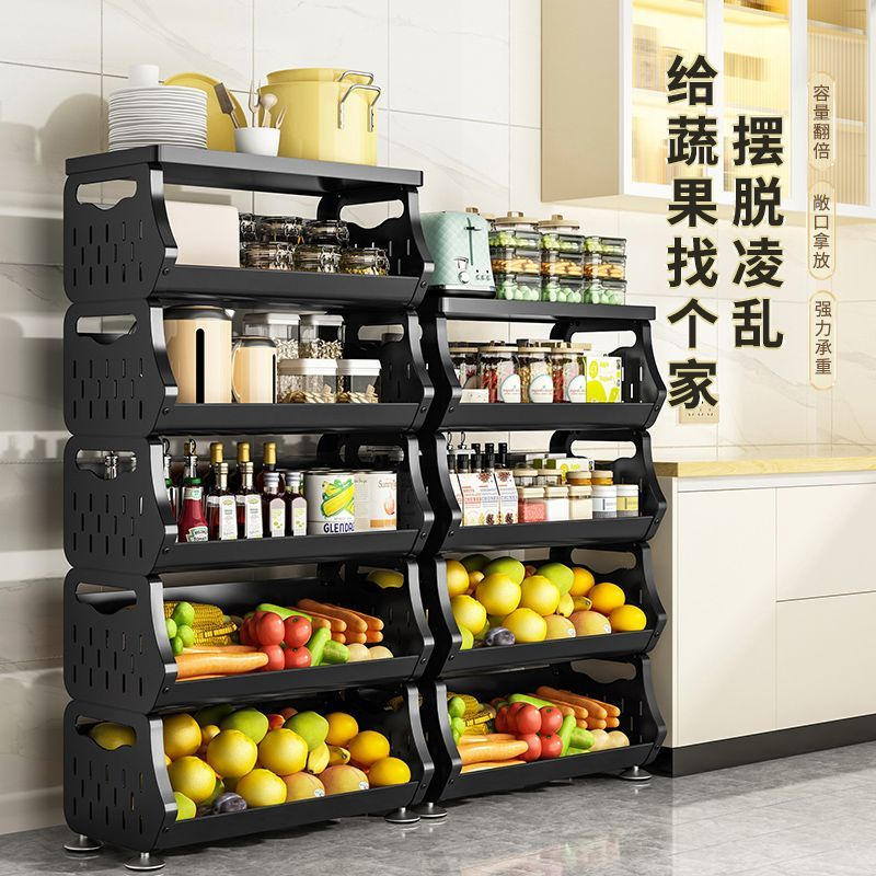 Kitchen Rack Rack Dapur Multifunctional Kitchen Rack Lockers Shelves ...