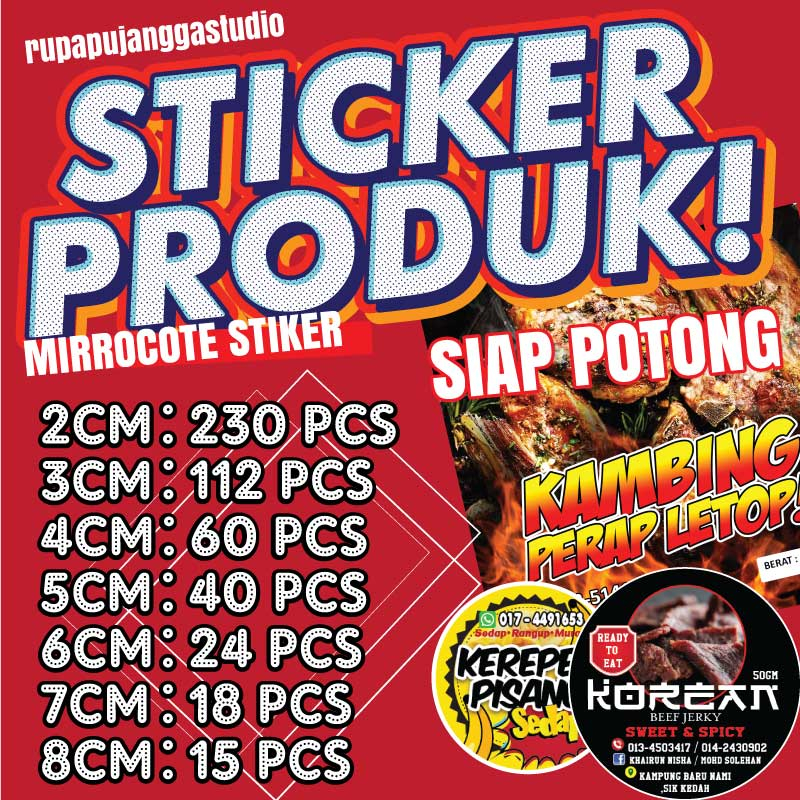 STIKER PRODUK / LABEL PRODUK | Shopee Malaysia