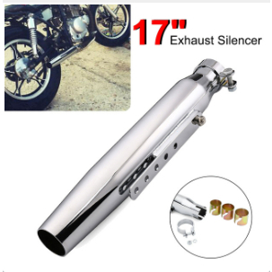 Universal Motorcycle Exhaust Pipe Muffler Exhaust Tip Vintage Rear Pipe ...