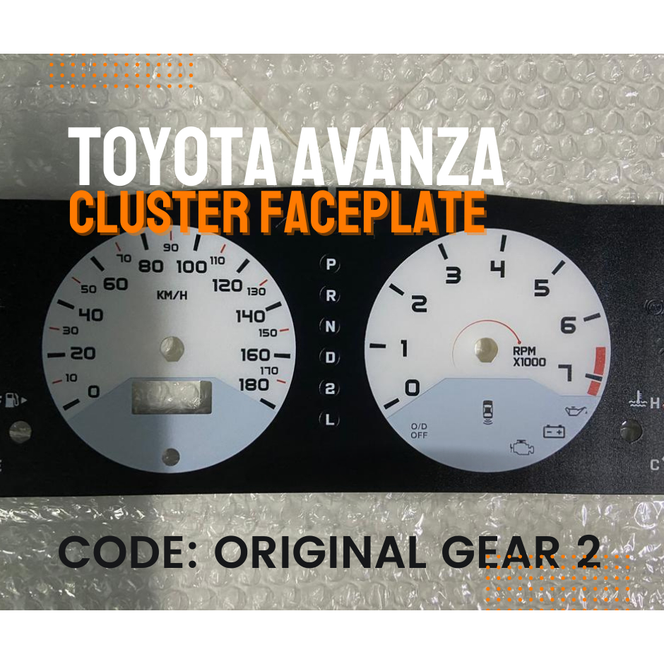 TOYOTA AVANZA GEAR 2 AUTOMATIC CLUSTER FACE PLATE PANEL METER ...