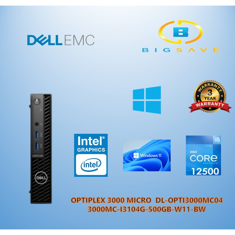 DELL OPTIPLEX 3000 MICRO FORM FACTOR (MC) (DL-OPTI3000MC05 , DL ...