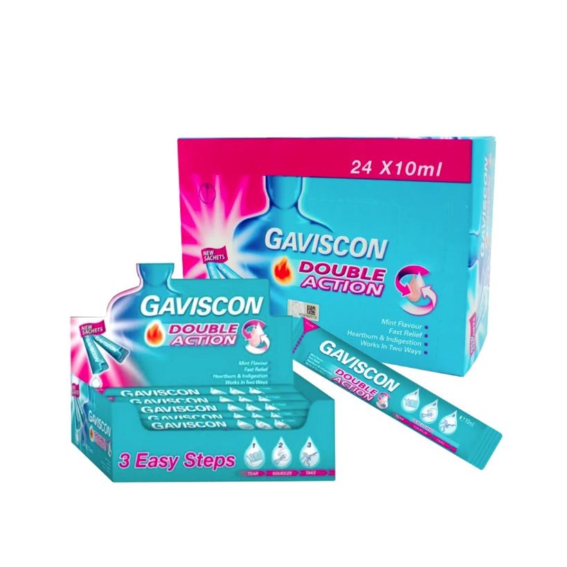 GAVISCON LIQUID DOUBLE ACTION SACHET 24X10ML | Shopee Malaysia