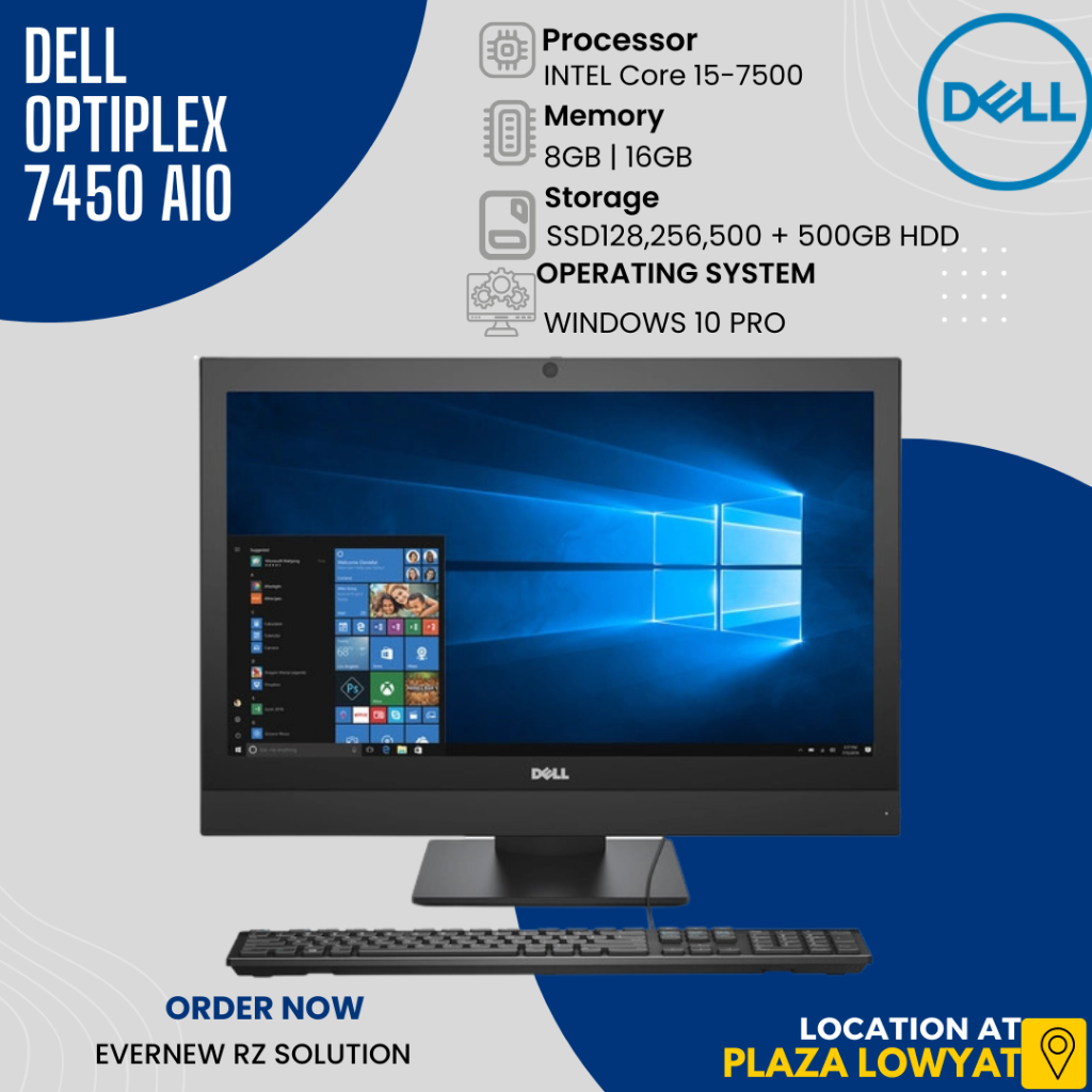 DELL OPTIPLEX 7440 AIO | INTEL CORE I5-6500 | 8GB/16GB | SSD120GB,240GB ...