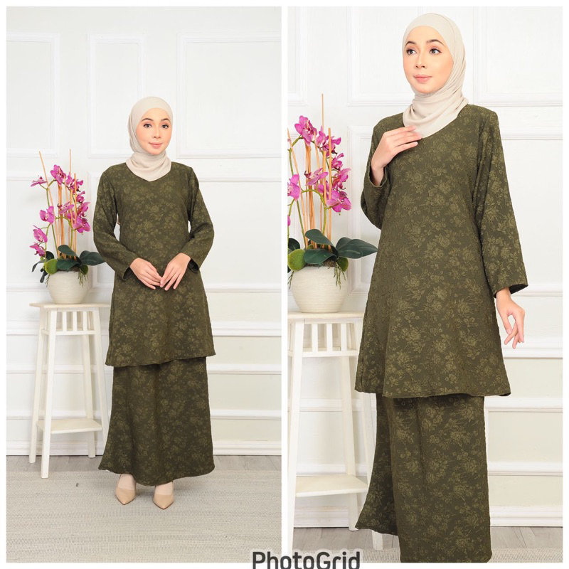 BAJU KURUNG MODREN SNOW BROCADE EXCLUSIVE RAYA 2025 | Shopee Malaysia