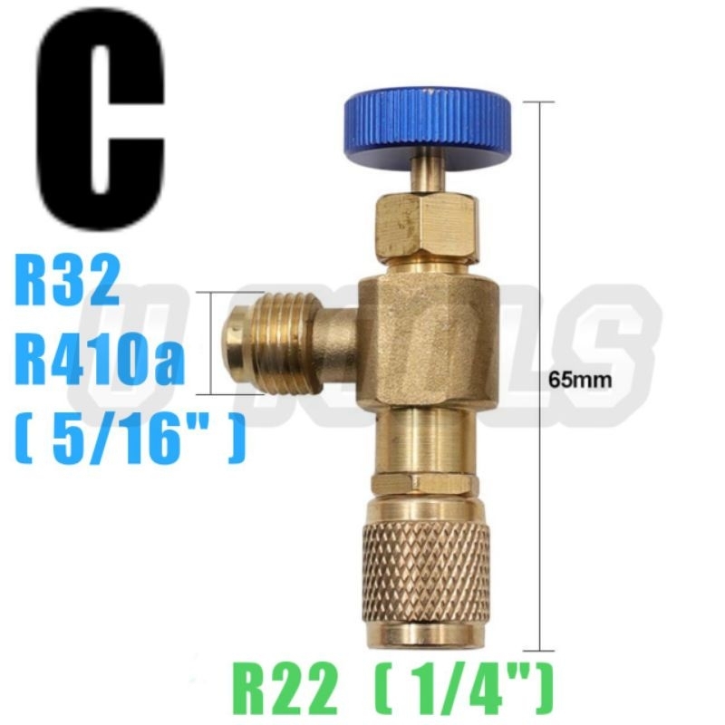 R22 R32 R410a Safety Valve Air Conditioning Quick Coupling Refrigerant Connection Safety Adapter ...
