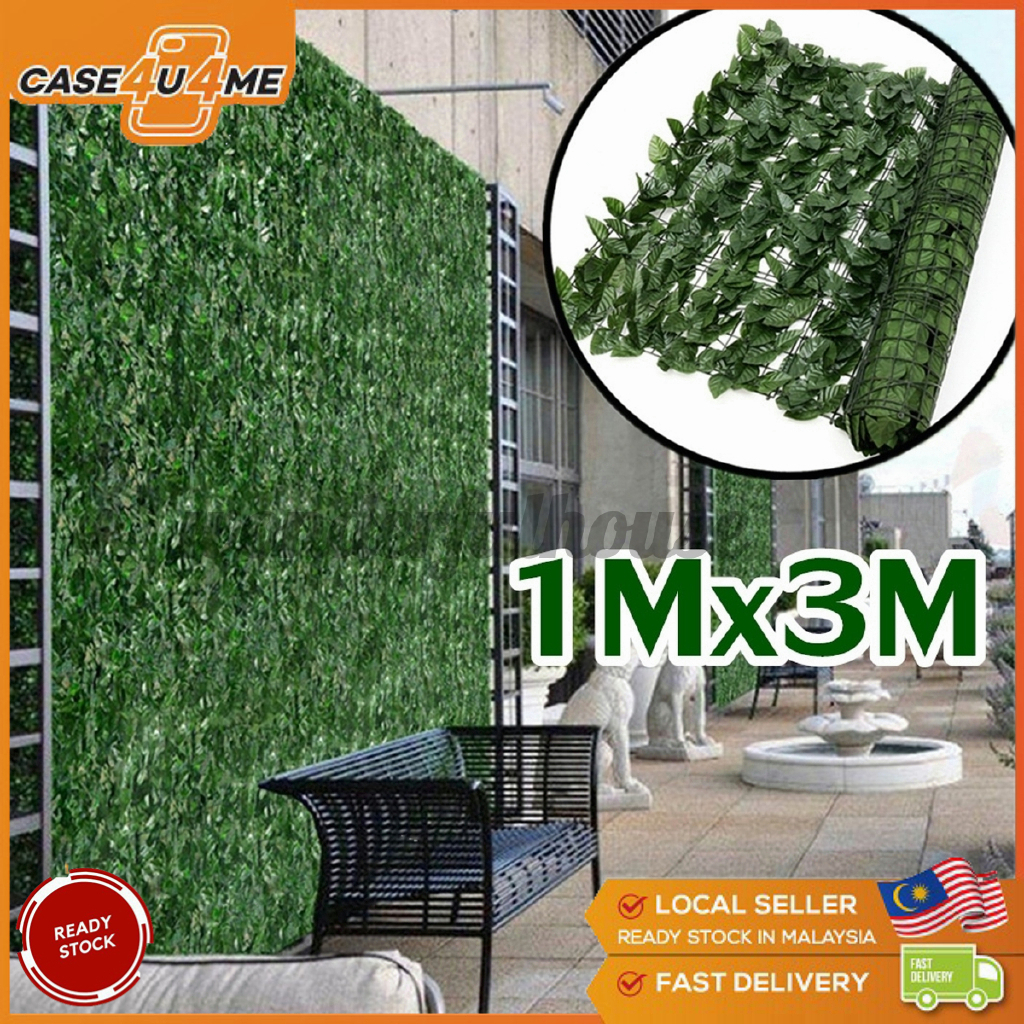 1m x 3m/1m x 5m Plant Artificial Mat Greenery Wall Hedge Grass Ivy Leaf ...