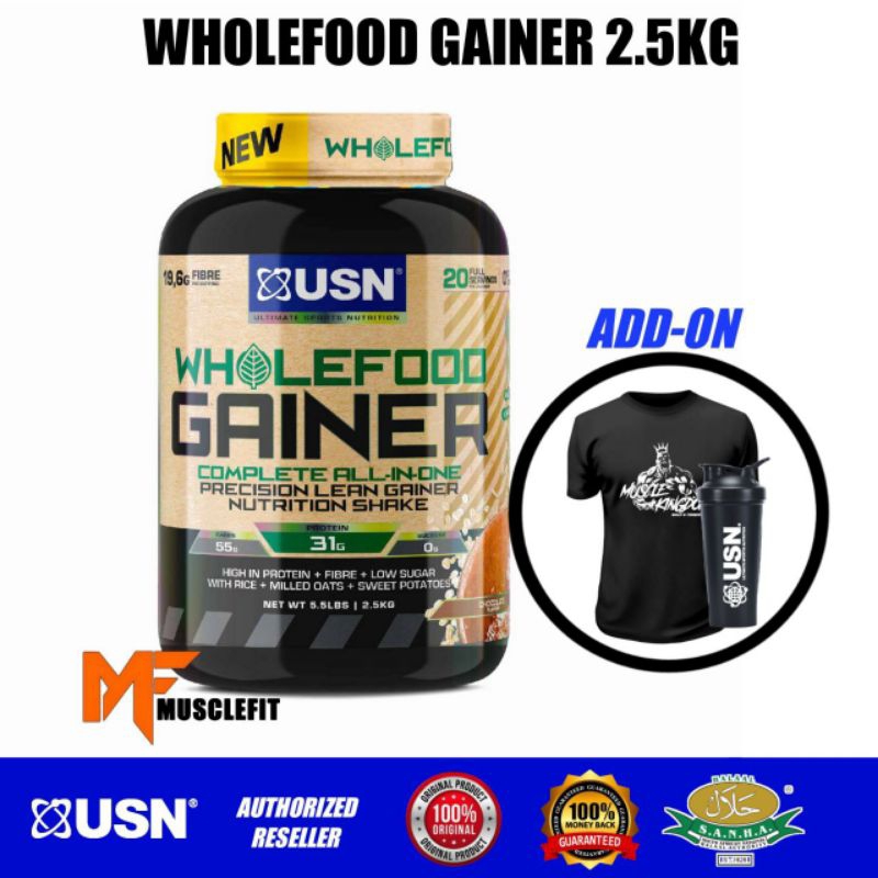 USN Wholefood Gainer lean gainer All In One Lean Gainer 2.5 kg | Shopee ...
