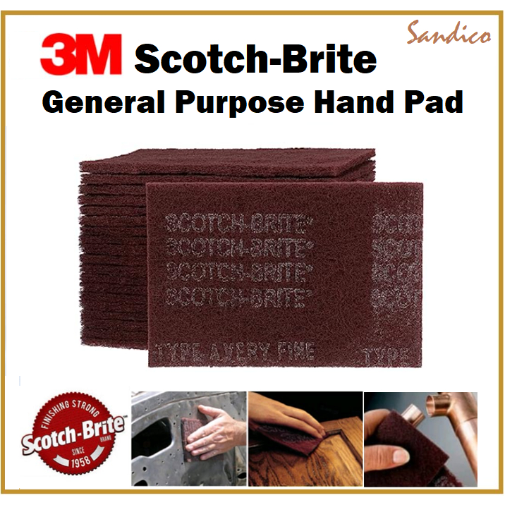 3M 7447 Scotch-Brite General Purpose Hand Pad / Type A Very Fine ...