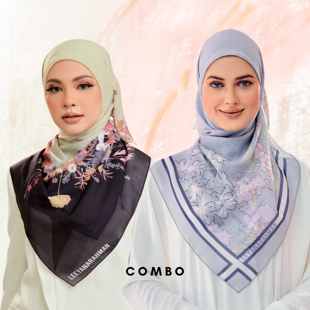 🔥 READYSTOCK LEEYANA RAHMAN SCARVES RAYA 4.0 BAWAL BIDANG 45 COTTON PREMIUM MUDAH BENTUK ...