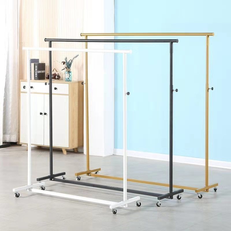 Foldable and adjustable clothes rack Gold stand garment rack heavy duty ...
