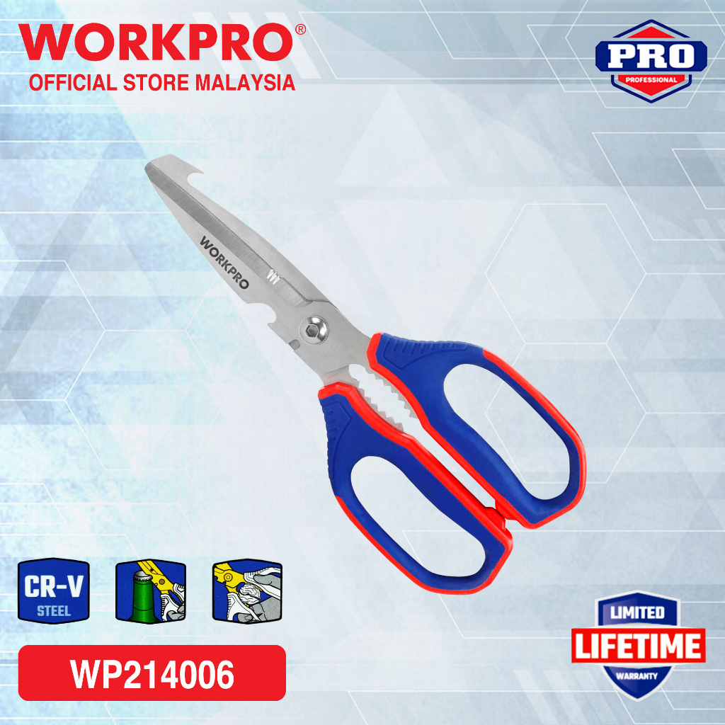 WORKPRO Multi Function Kitchen Scissors (250mm/10") | Shopee Malaysia