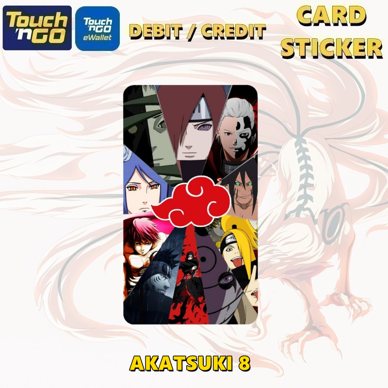 [ AKATSUKI ] Touch n Go Card Sticker Cover / Credit Card Sticker Cover ...