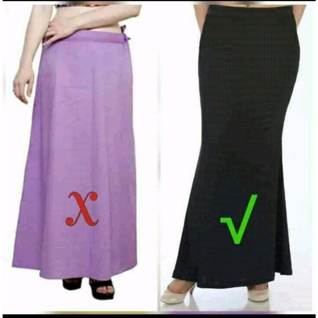 SAREE PETICOT INNER BLACK COLOUR | Shopee Malaysia