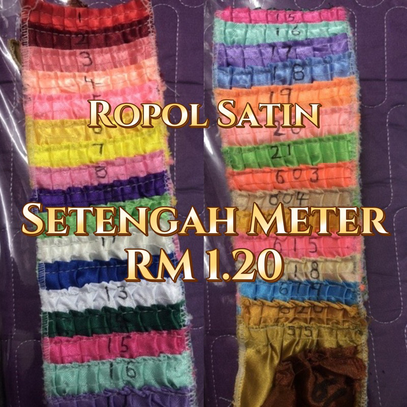 Kain Ropol Satin ( Setengah meter RM1.20 ) | Shopee Malaysia