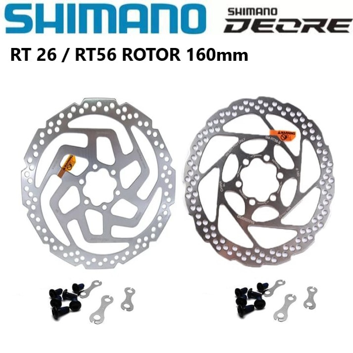 Shimano Deore / SLX Disc Brake Rotor RT26 RT56 RT66 160mm 180mm MTB FB ...