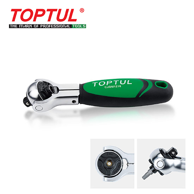 TOPTUL Stubby Swivel-Head Ratchet with Bit Drives CJOM1216 | Shopee ...