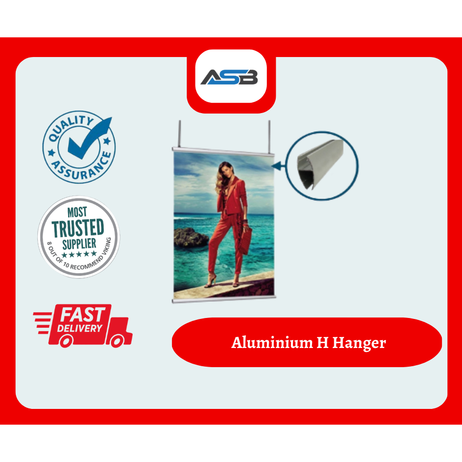 Aluminium H Poster Hanger Bunting Hanger , advertsing Display Hanger ...