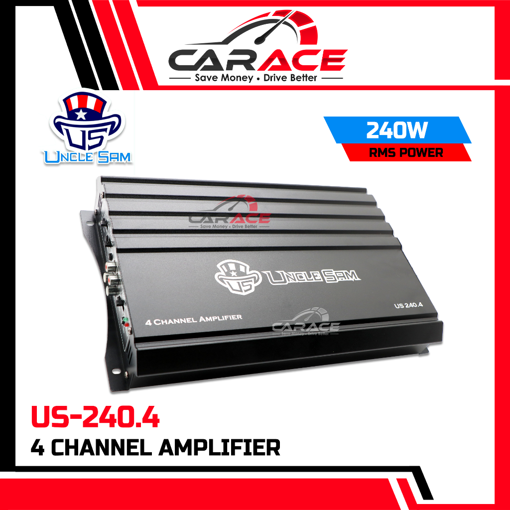 UNCLE SAM US-240.4 4 Channel Amplifier 240W RMS | UNCLE SAM 4-Channel ...