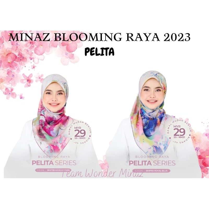 MINAZ HIJAB BLOOMING RAYA SERIES 2023 | Shopee Malaysia