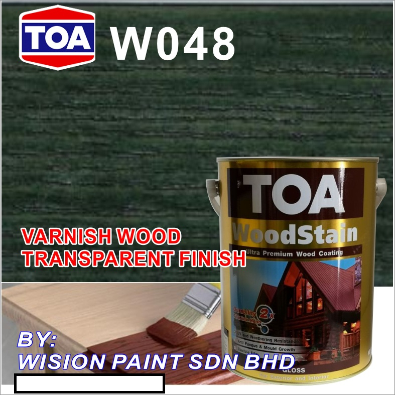 ( GLOSS ) TOA Woodstain Paint ( 1L ) VARNISH Interior & Exterior Wood ...