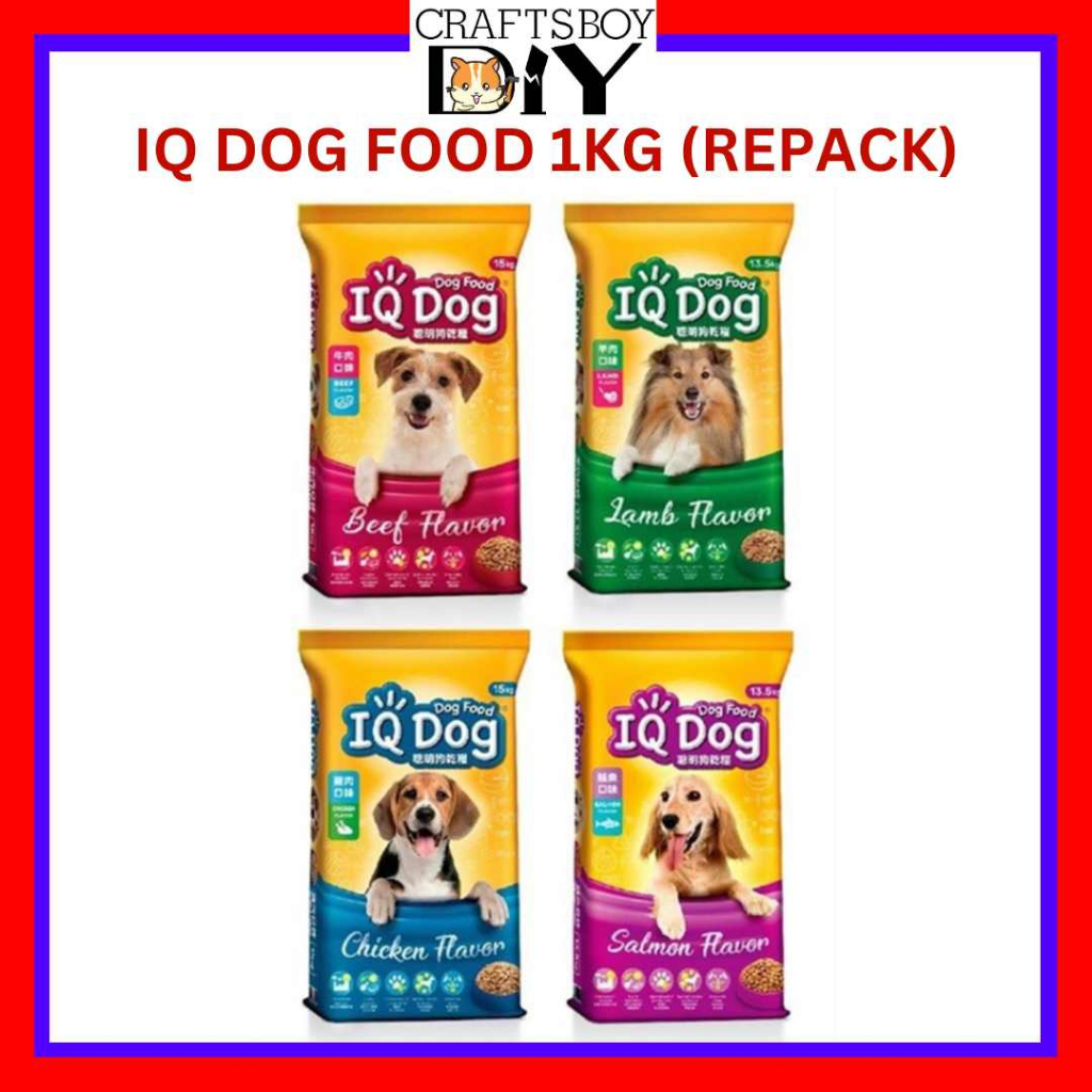 IQ Dog Food Dry Food 1kg Repack Makanan Anjing 狗粮食物 Repack 1kg | Shopee ...