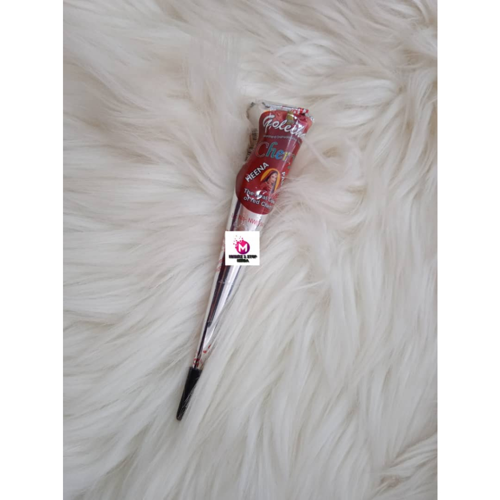 INAI GOLECHA RED CHERRY 1 CONE | HENNA KUKU MERAH PEKAT HALAL | HEENA ...