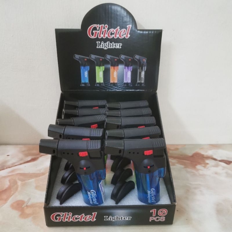 GLICTEL Jet Flame Windproof Lighter – Refillable Torch Flame, High ...