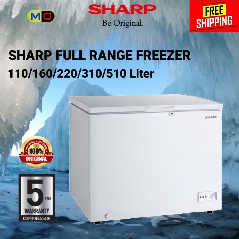 SHARP FREEZER FULL RANGE 110/160/220/310/510 LITER Free Shipping ...