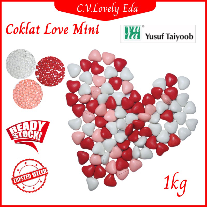 COKLAT MINI LOVE VIRAL Mini Heart Chocolate Decor Yusuff Taiyoob Pink ...