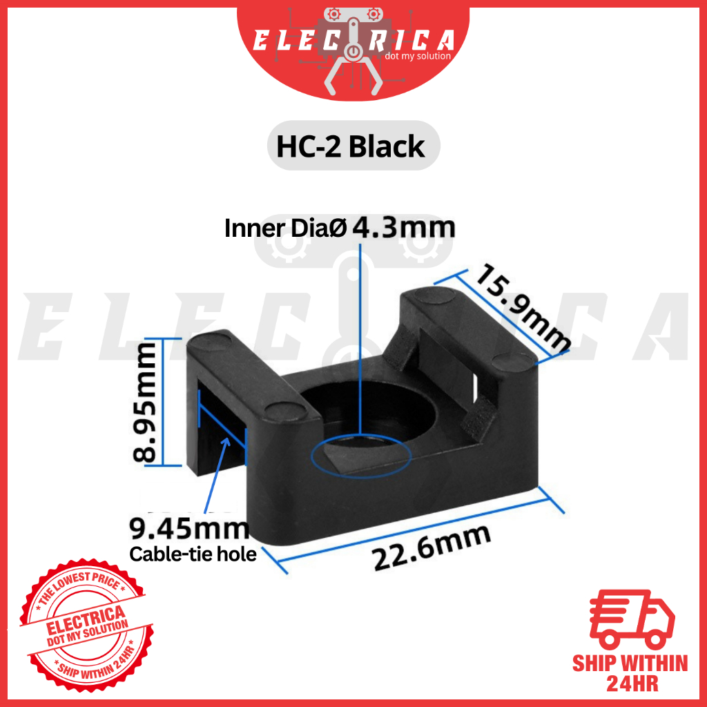 High Quality Cable Tie Mount Saddle HC-0 HC-1 HC-4 Cable Tie Holder HC ...