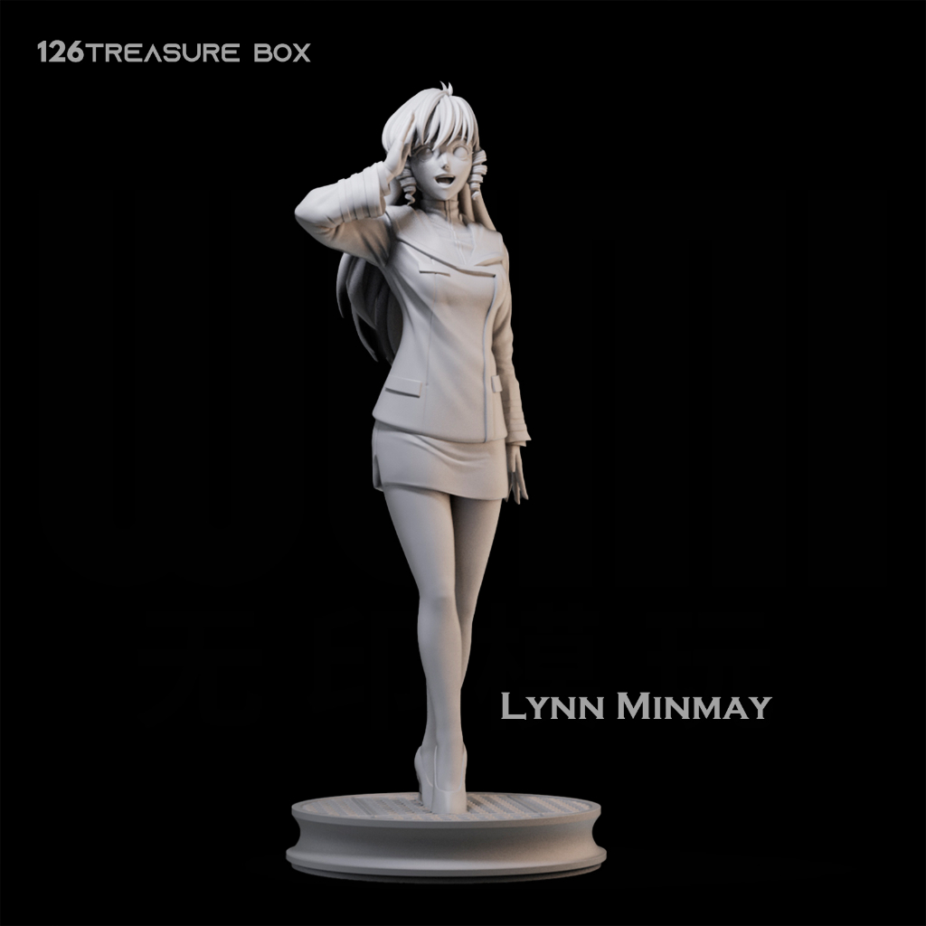 Robotech Macross Lynn Minmay GK Grey Model 1/12 Scale Figure Resin 3D ...