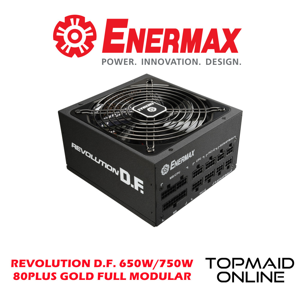 ENERMAX REVOLUTION DF 650W / 750W 80 PLUS GOLD ATX POWER SUPPLY ...