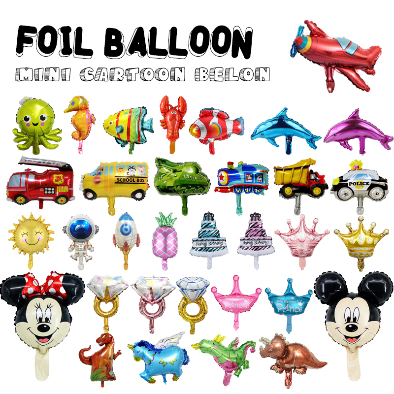 [PANDA] Mini Size Cartoon Foil Balloon Foil Belon For Kids Kanak Kanak ...