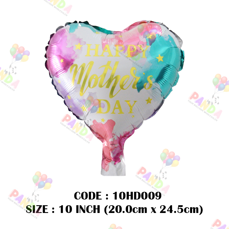 [PANDA] 10 Inch Printed Happy Mother's Day & Love You Mom Foil Balloon Foil Belon For Belon ...