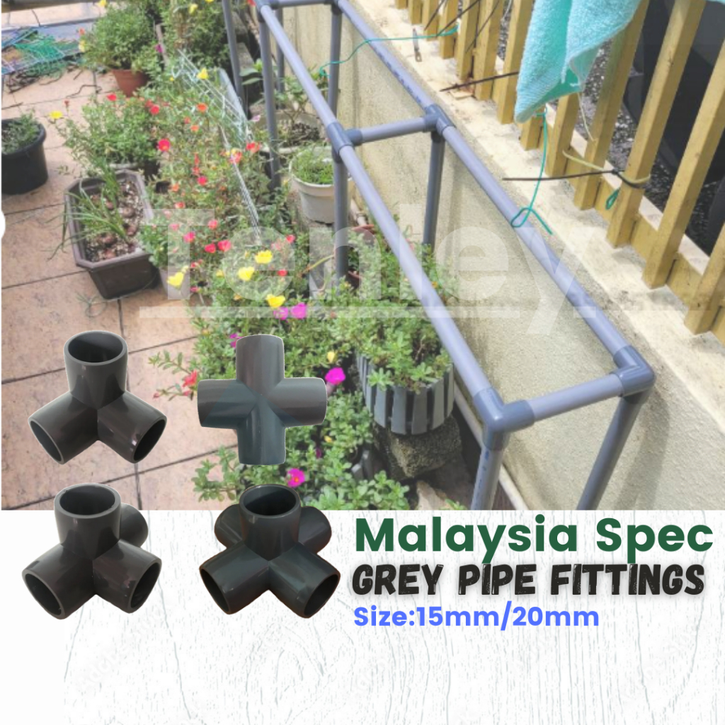 Tenley PVC Pipe Fitting Connector Joint Penyambung Paip For PVC Grey Pipe Paip Kelabu Air 3 4 5 ...