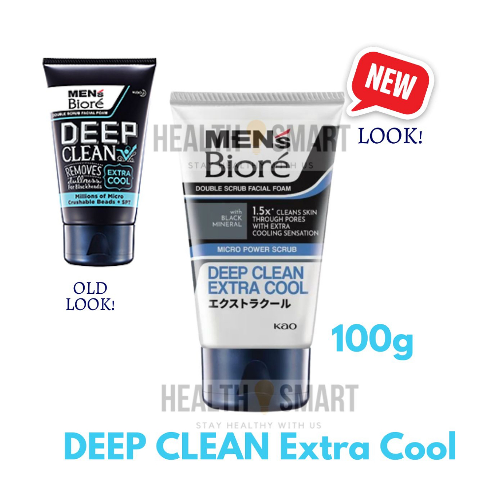 Biore Men Double Scrub Facial Foam / Oil Balance [ Acne / Bright Clean ...