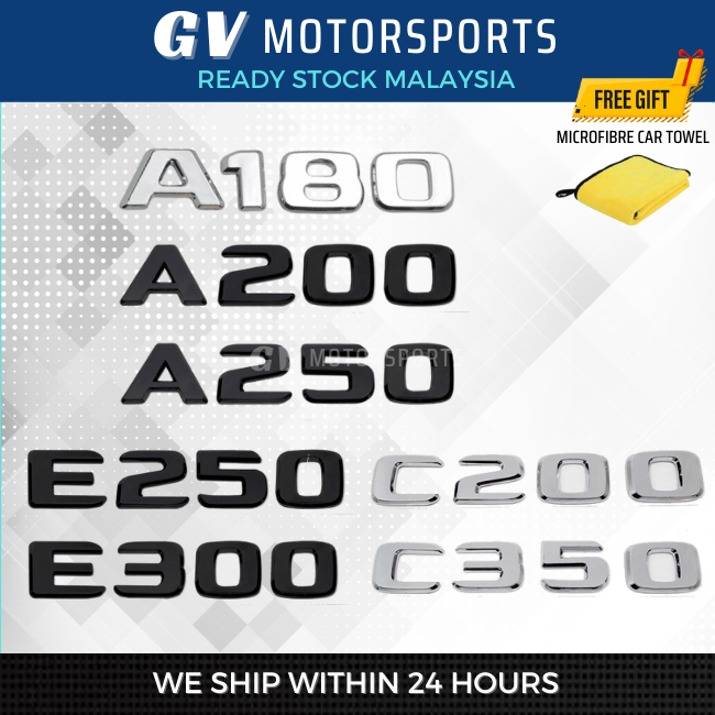 READY STOCK Mercedes-Benz C180 C200 C300 E300 Emblem C-class E-class ...