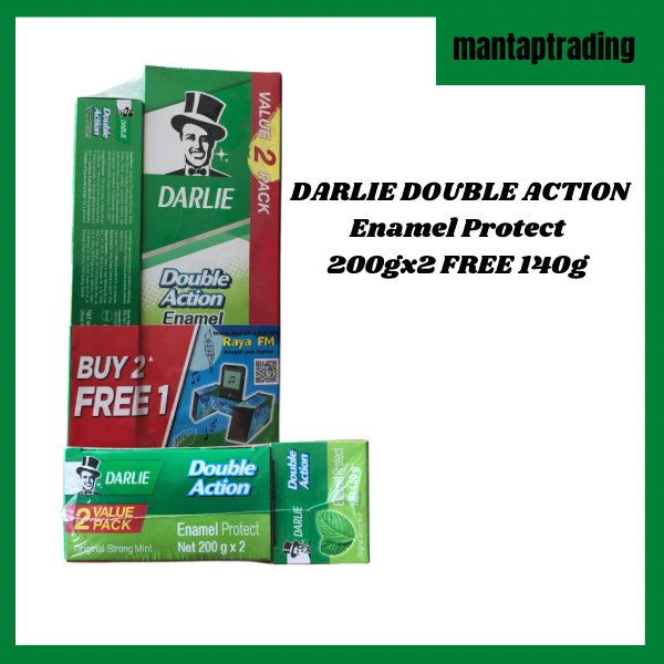 Darlie Double Action Enamel Protect Value Pack 200gx2 FREE 140g | Shopee Malaysia