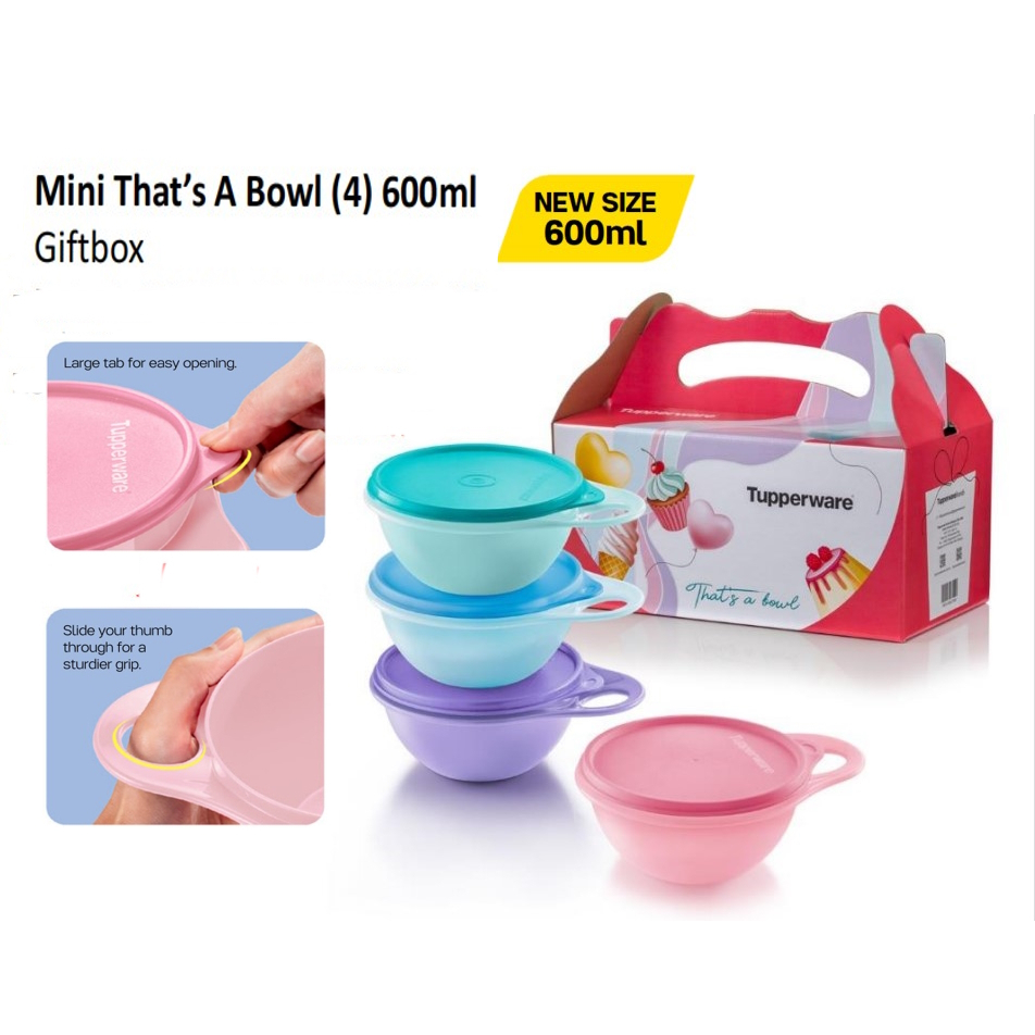 Tupperware Mini That’s A Bowl Set (4pcs x 600ml) | Shopee Malaysia