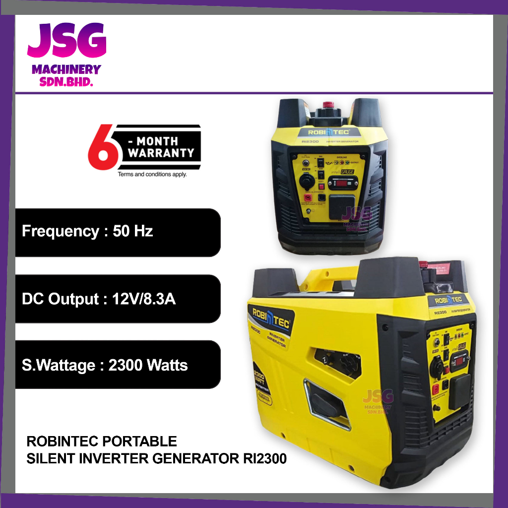 ROBINTEC 2300WATT PORTABLE SILENT INVERTER GENERATOR RI2300. | Shopee Malaysia
