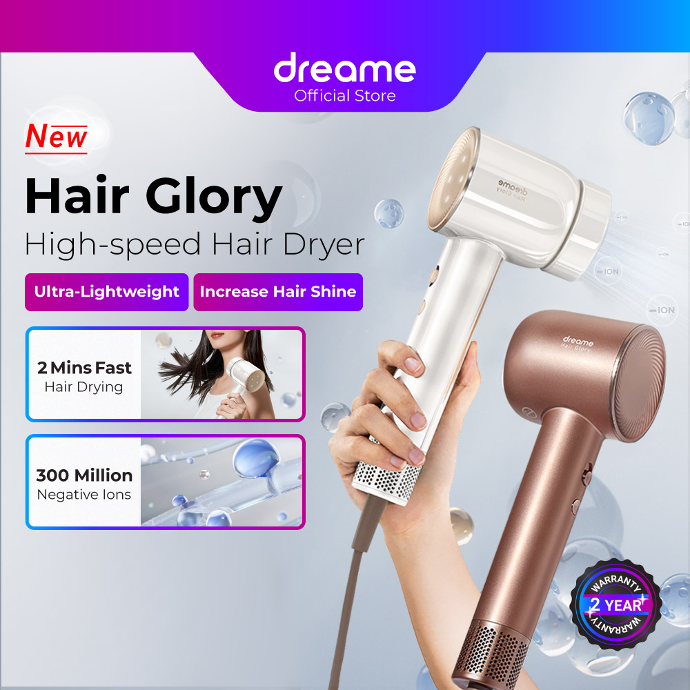 Dreame Glory Hair Dryer with Perfume Essence Nozzle Ionic Fast Drying ...