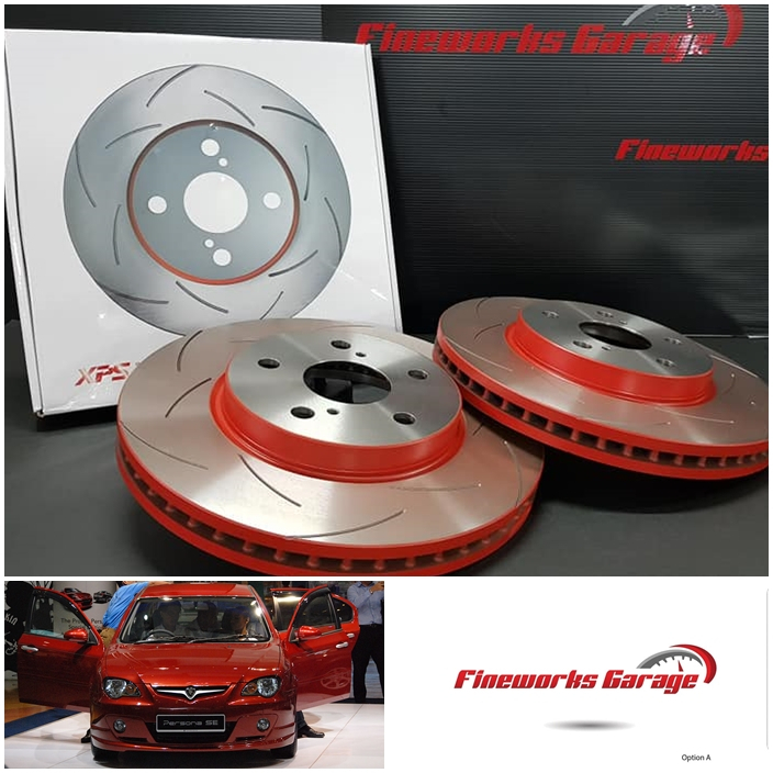 PROTON PERSONA TRW XPS HIGH CARBON SLOTTED DISC ROTOR FRONT PER PAIR ...