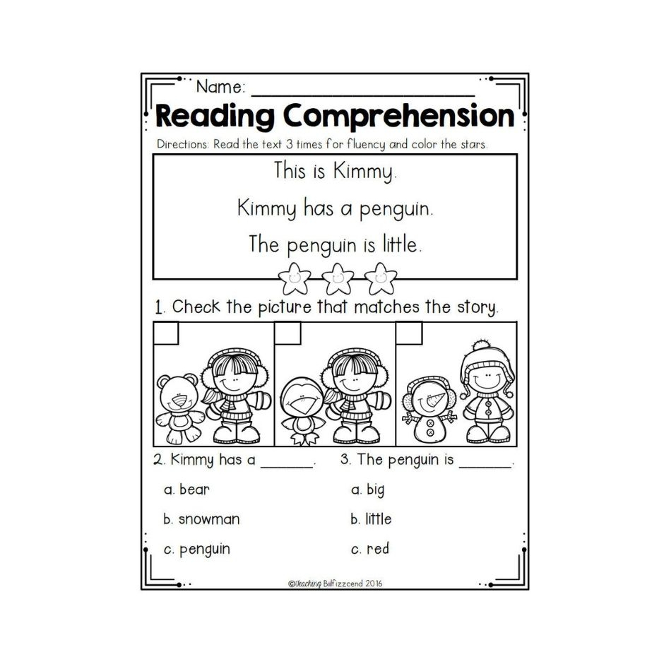 Kindergarten Worksheets Reading Comprehension Kindergarten Foundation