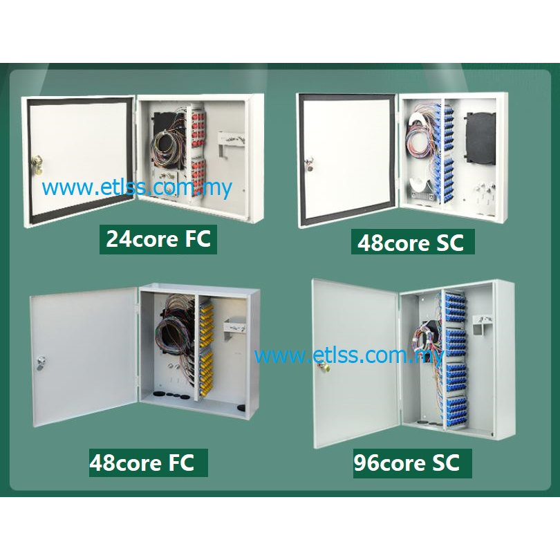 FTB FDB Fiber Optic Wall Mounted Metal 24C/48C/96C Termination Box ...
