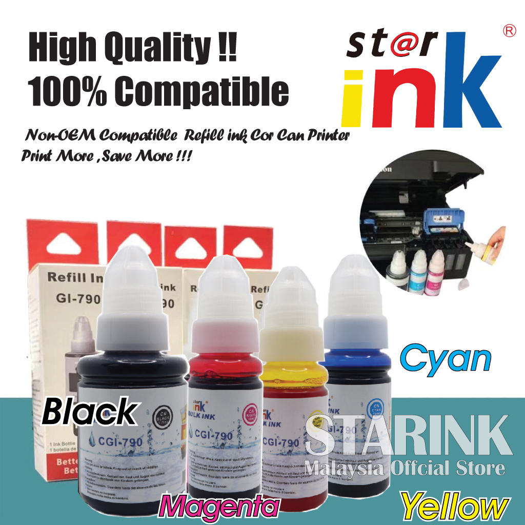 STARINK Compatible to CANON G Series GI-790 GI-790 BK GI-790C GI-790M GI-790Y G2000 G2010 G1000 ...
