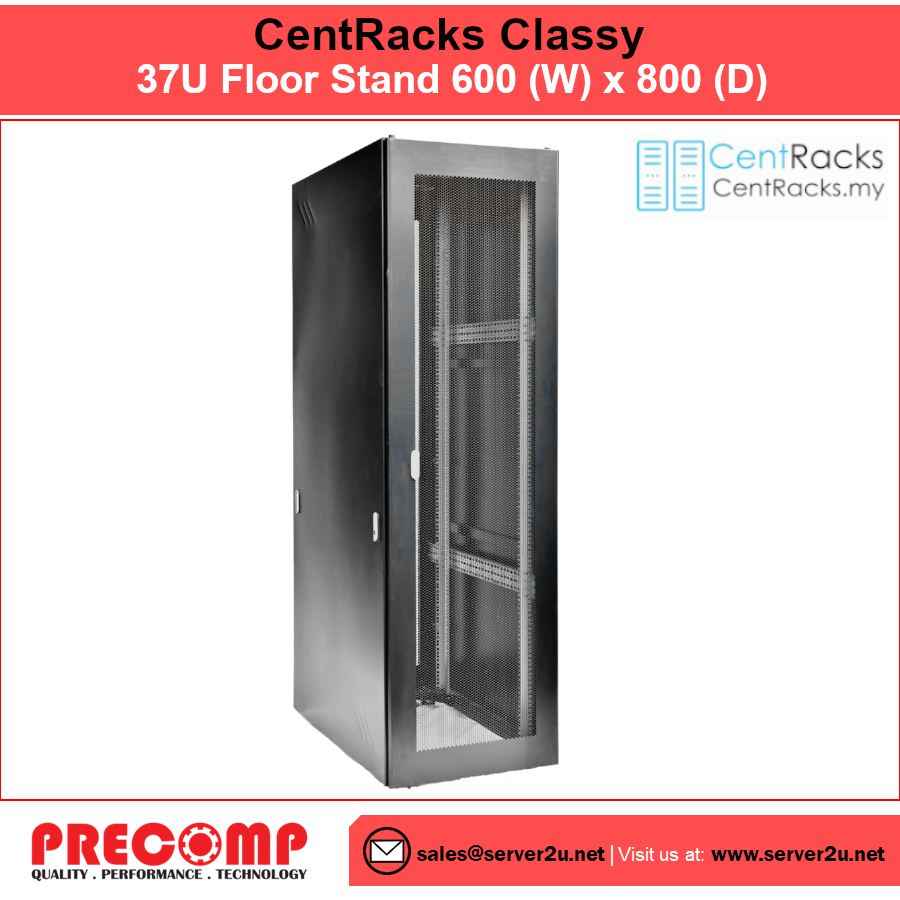 CentRacks Classy 37U (183cm x 60cm x 80cm) Floor Stand Server Rack ...