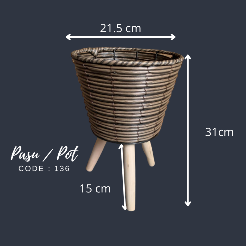 Pasu Pokok Viral |Artificial Plant Vase | Pasu berkaki | Aesthetic Home ...