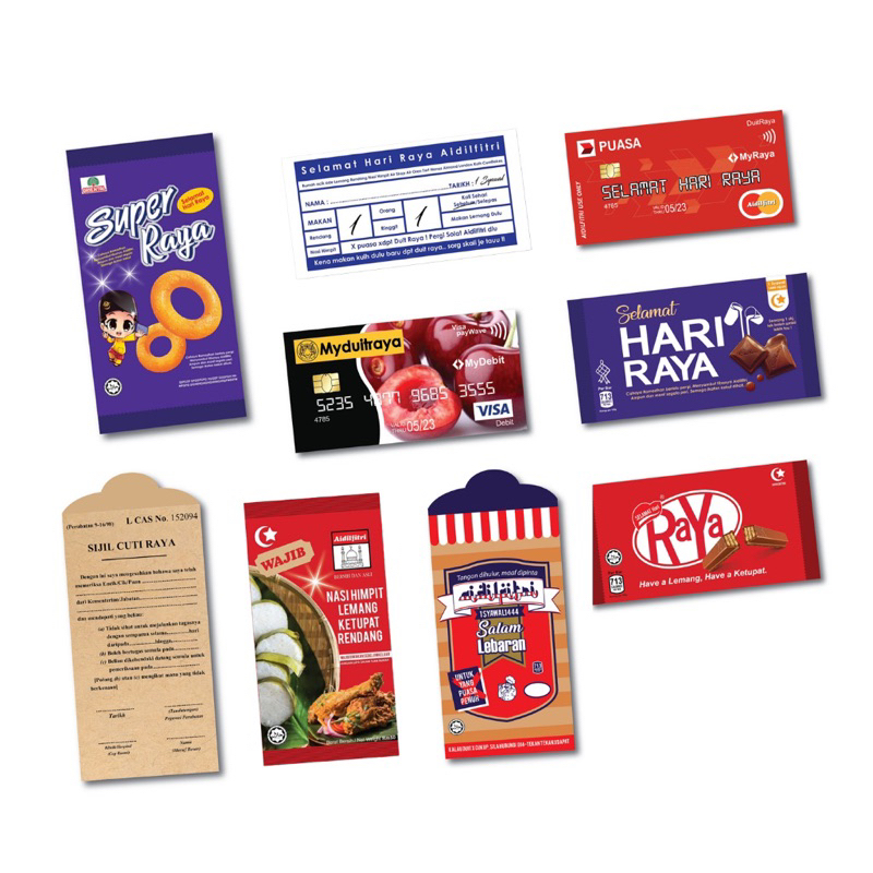 Sampul Raya 2023 ready stock tema brand 10pcs | Shopee Malaysia